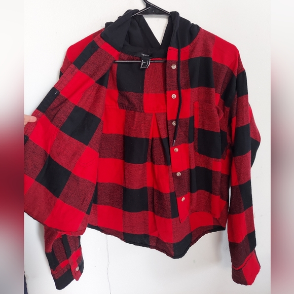 Forever 21 | Tops | Forever 2 Red Plaid Flannel Shirt Jacket | Poshmark